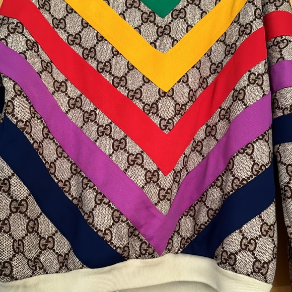 Gucci | Jackets & Coats | Gucci Technical Gg Rainbow Track Jacket ...